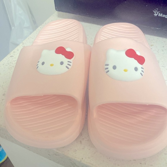 Hello Kitty | Shoes | Hello Kitty Pink Rubber Slides Shoenew Size 3839 ...